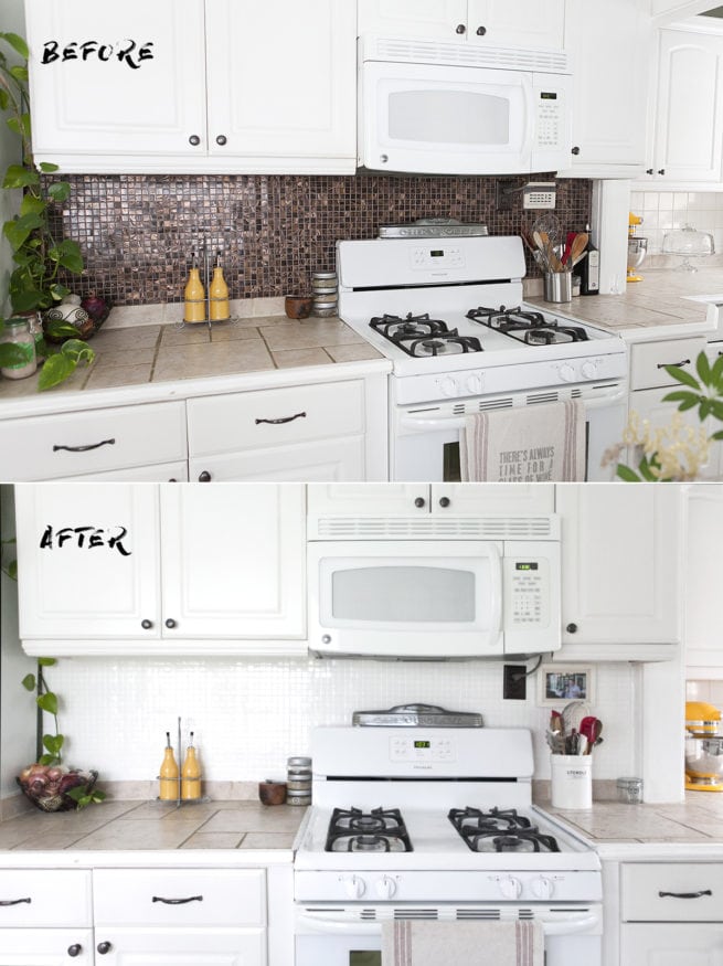 How to Paint a Tile Backsplash » Jessica Brigham