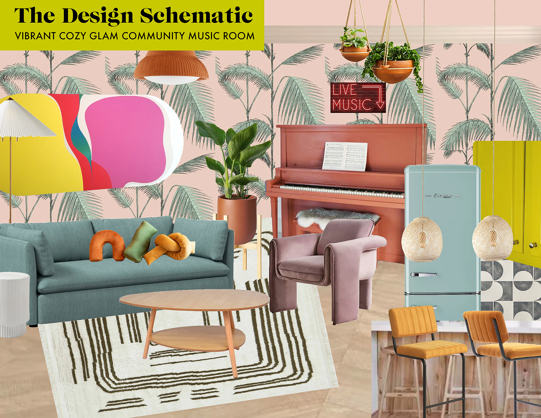 E-Decor Spotlight: Vibrant Cozy Glam Music Room » Jessica Brigham